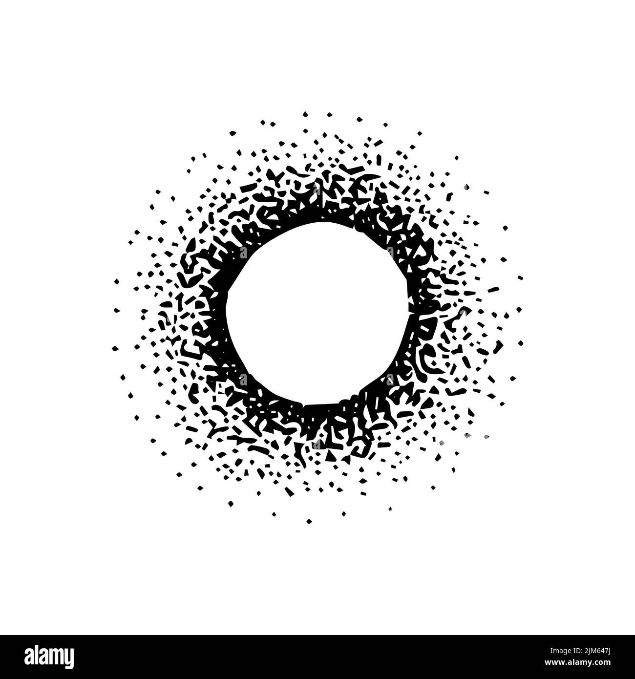 Sun Eclipse Dotwork. Vector Illustration of Hand Drawn Objects Stock ...