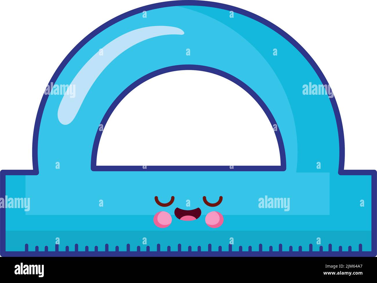 protractor rule kawaii style Stock Vector Image & Art - Alamy