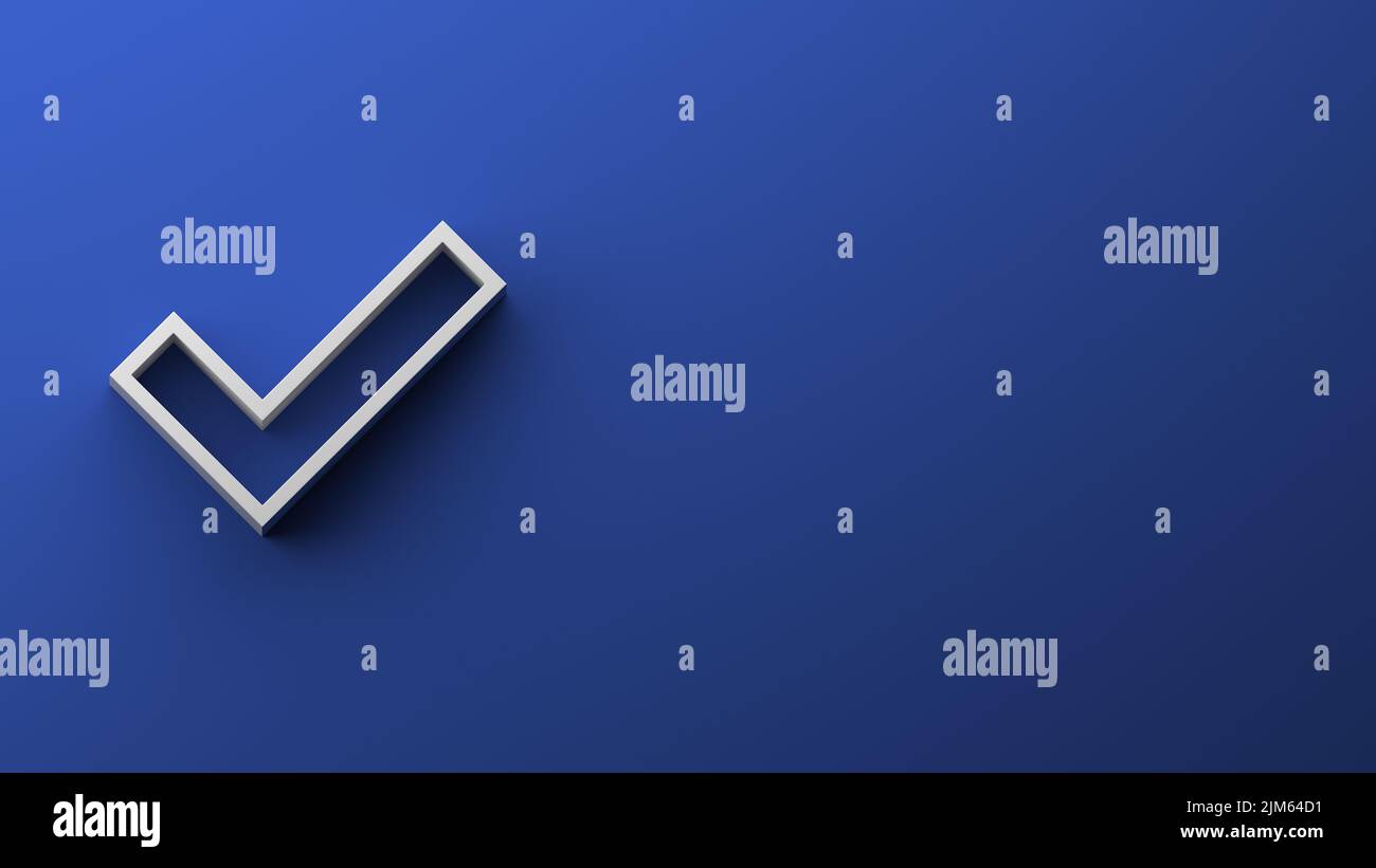 Check mark business presentation template with copy space. to ...