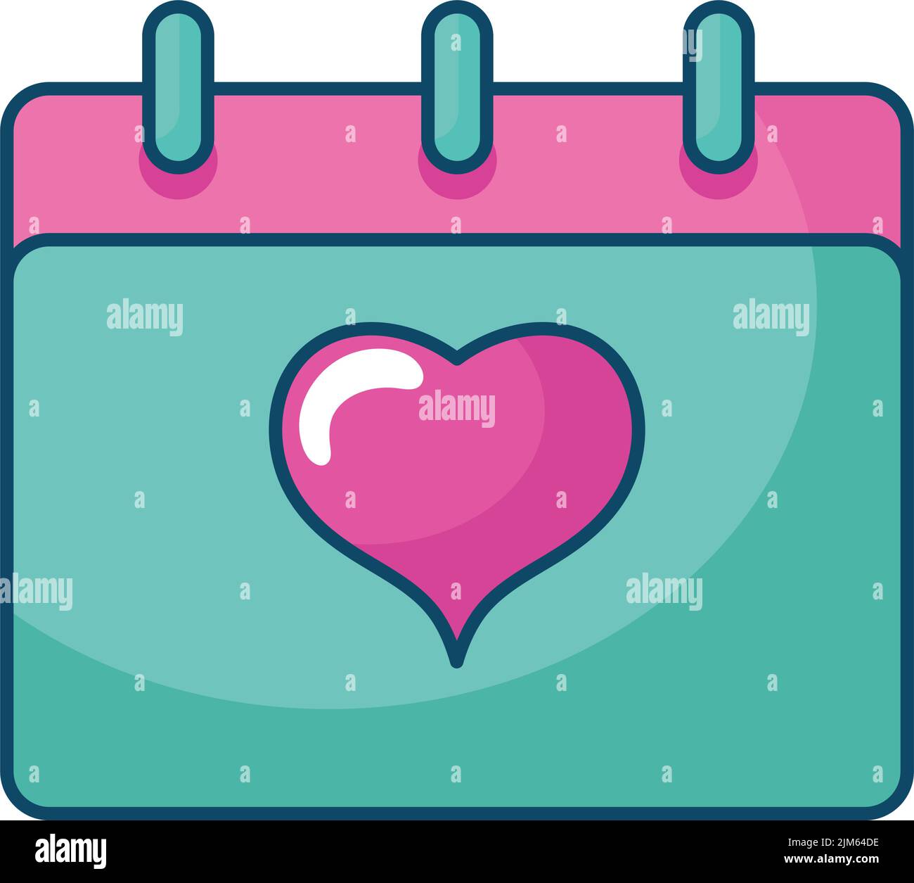 calendar with heart love Stock Vector Image & Art - Alamy