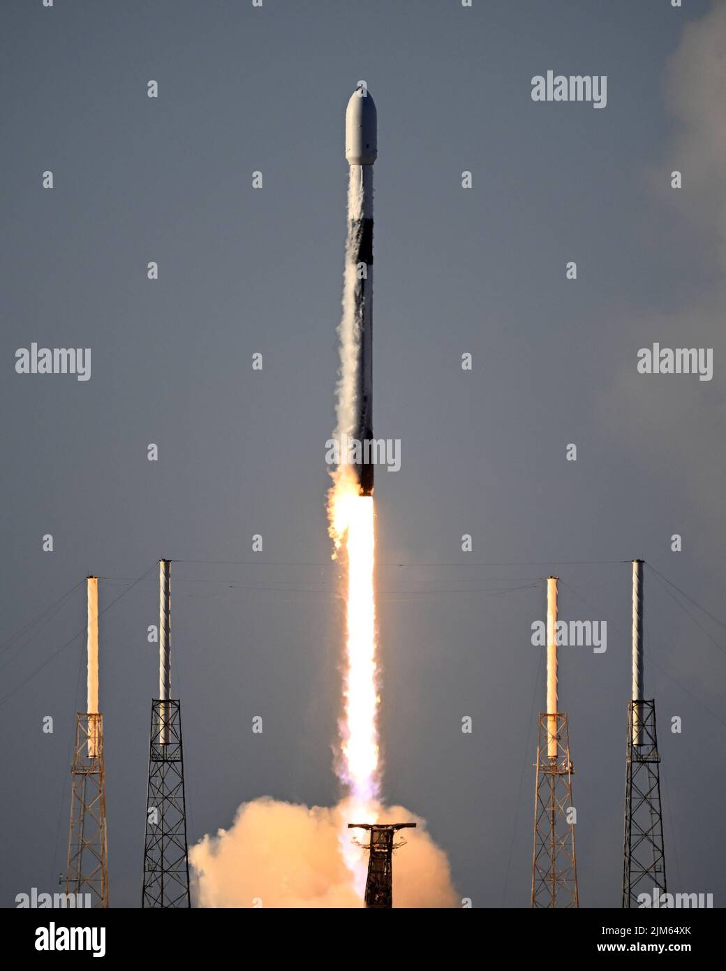 A SpaceX Falcon 9 rocket launches the Korea Pathfinder Lunar Orbiter ...