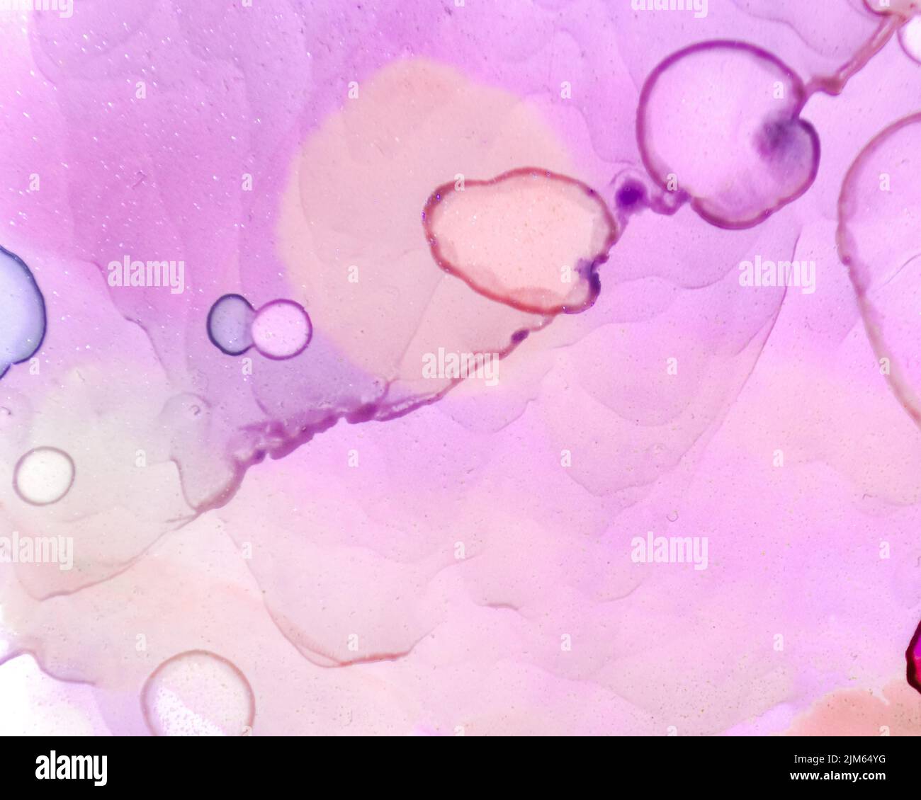 Ethereal Water Pattern. Liquid Ink Wash Background. Mauve Abstract ...