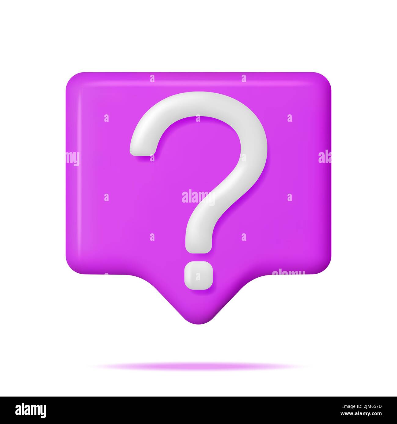 3D Speech Bubble with Question Mark Stock Vector Image & Art - Alamy