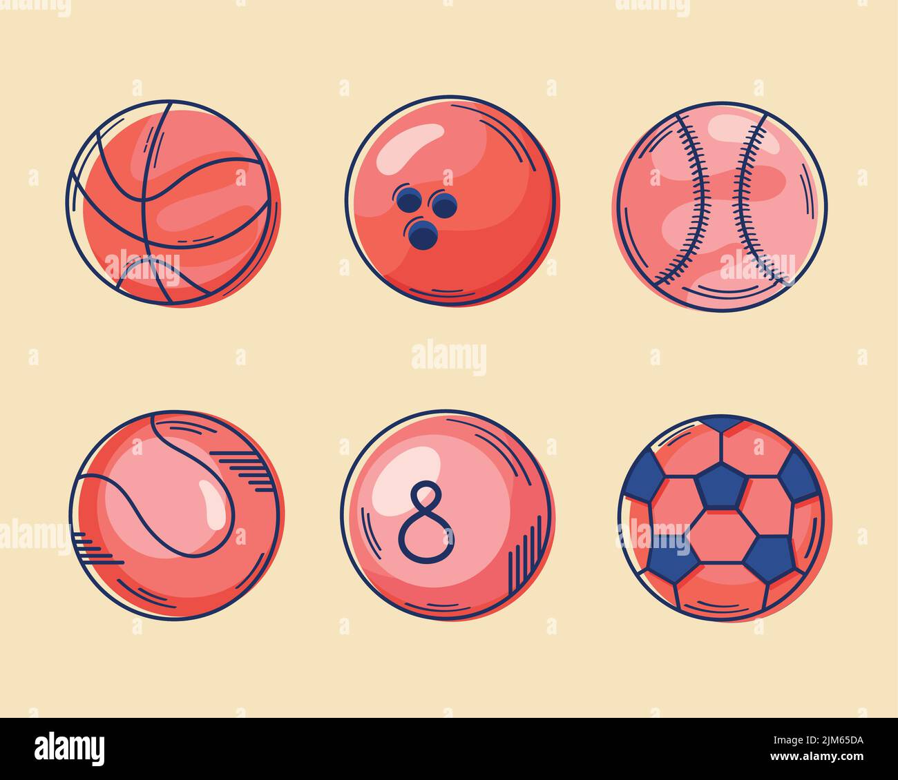 six sports equipment icons Stock Vector Image & Art - Alamy