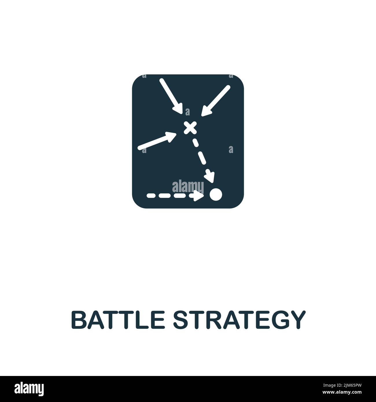 Battle Strategy icon. Monochrome simple line War icon for templates ...