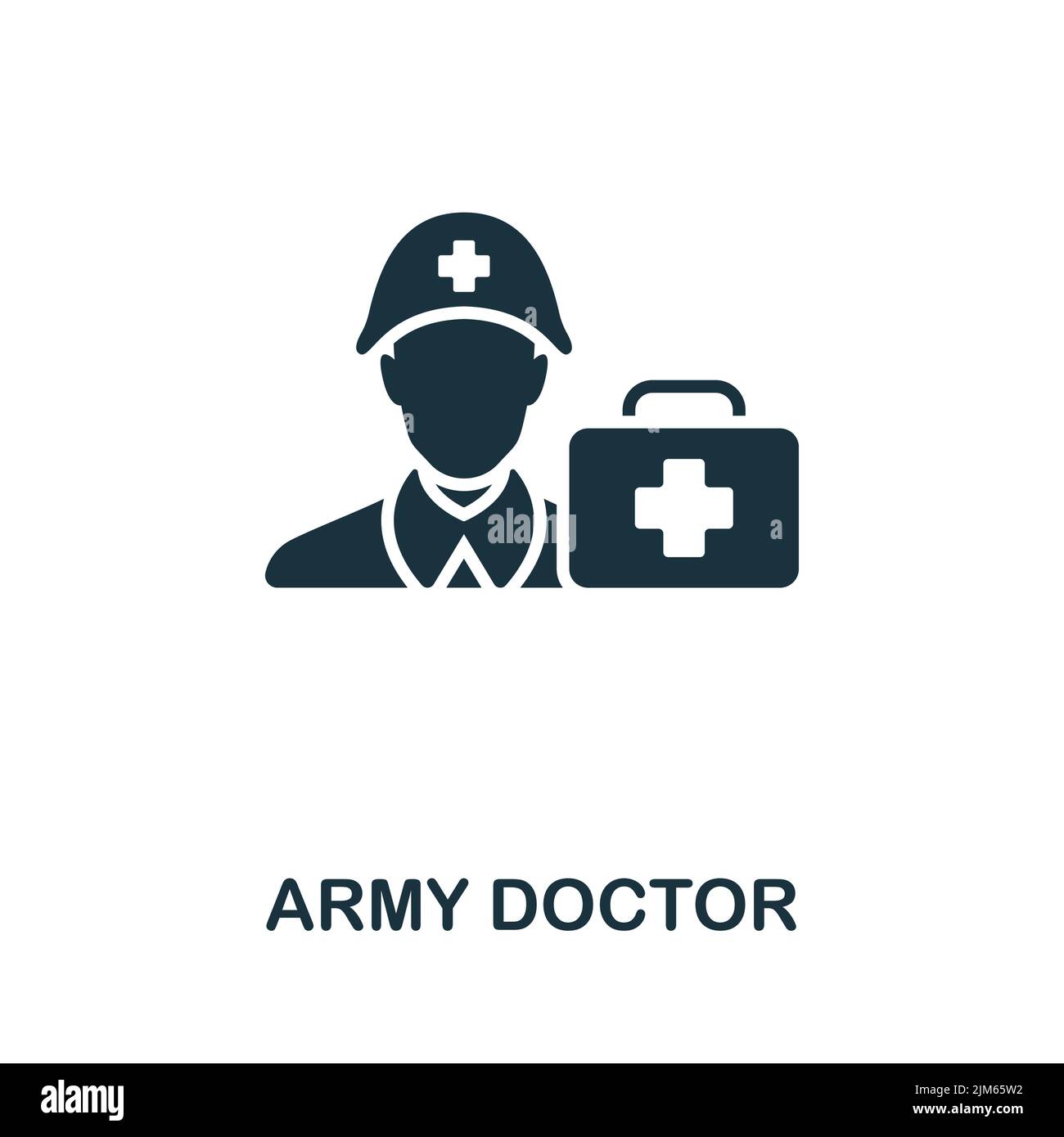 Army Doctor icon. Monochrome simple line War icon for templates, web ...