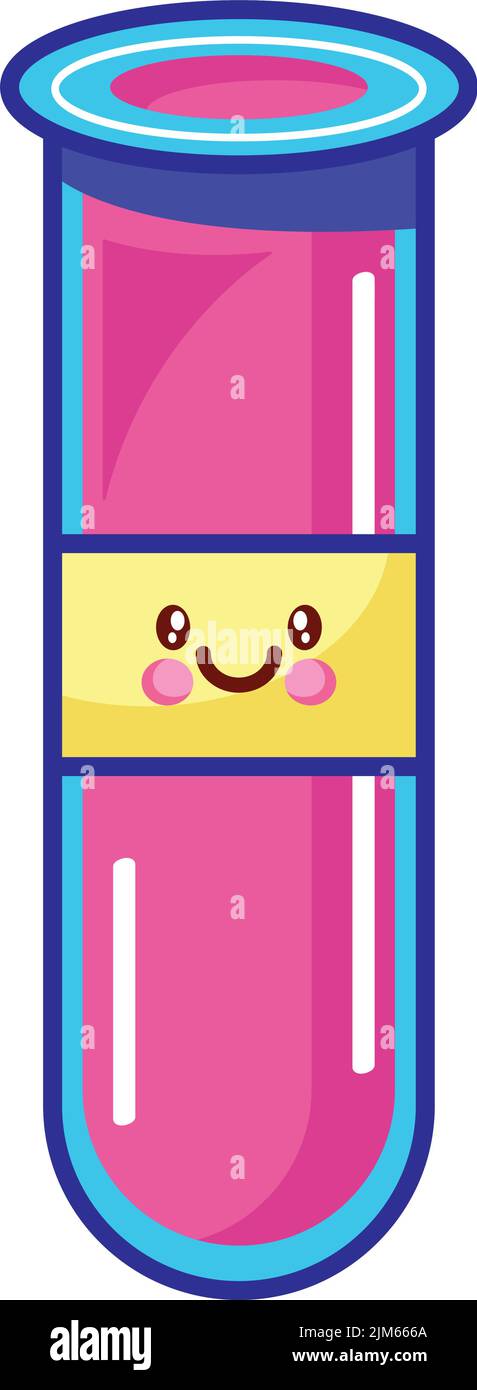 laboratory tube test kawaii Stock Vector Image & Art - Alamy