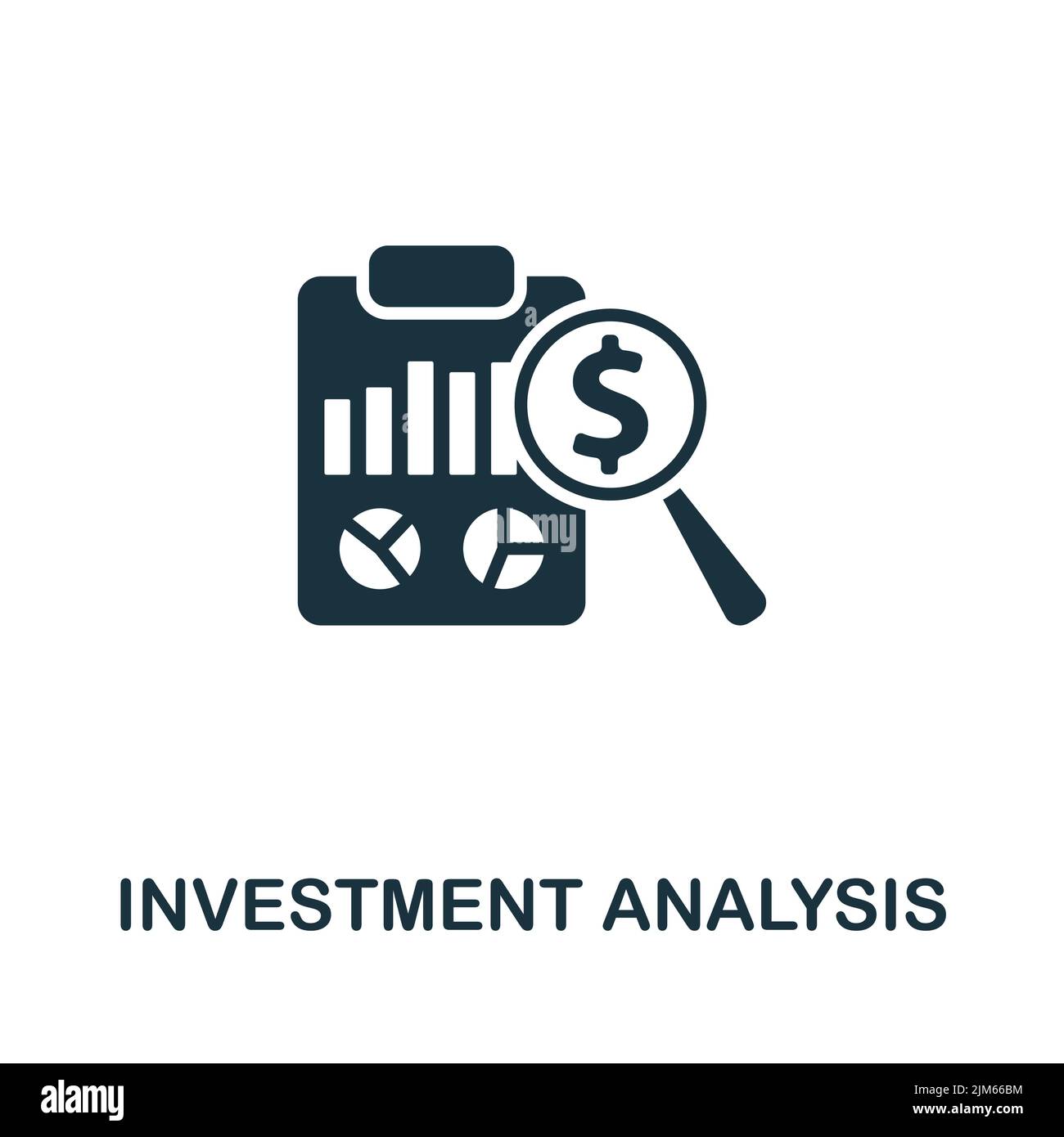 Investment Analysis icon. Monochrome simple line Stock Market icon for ...