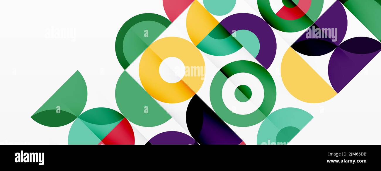 Clean minimal circle background. Colorful template for wallpaper ...
