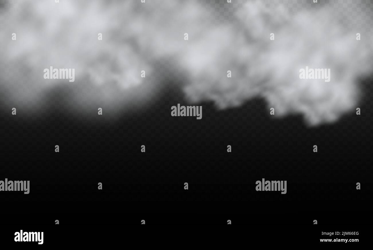 Set of Cloudy sky or smog over the city.White vector cloudiness ,fog or ...