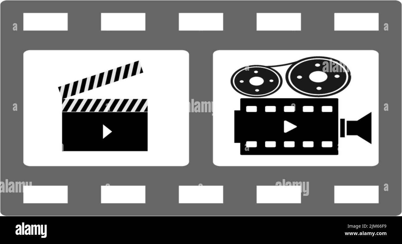 vector shooting video icon logo illustration design Stock Vector Image ...