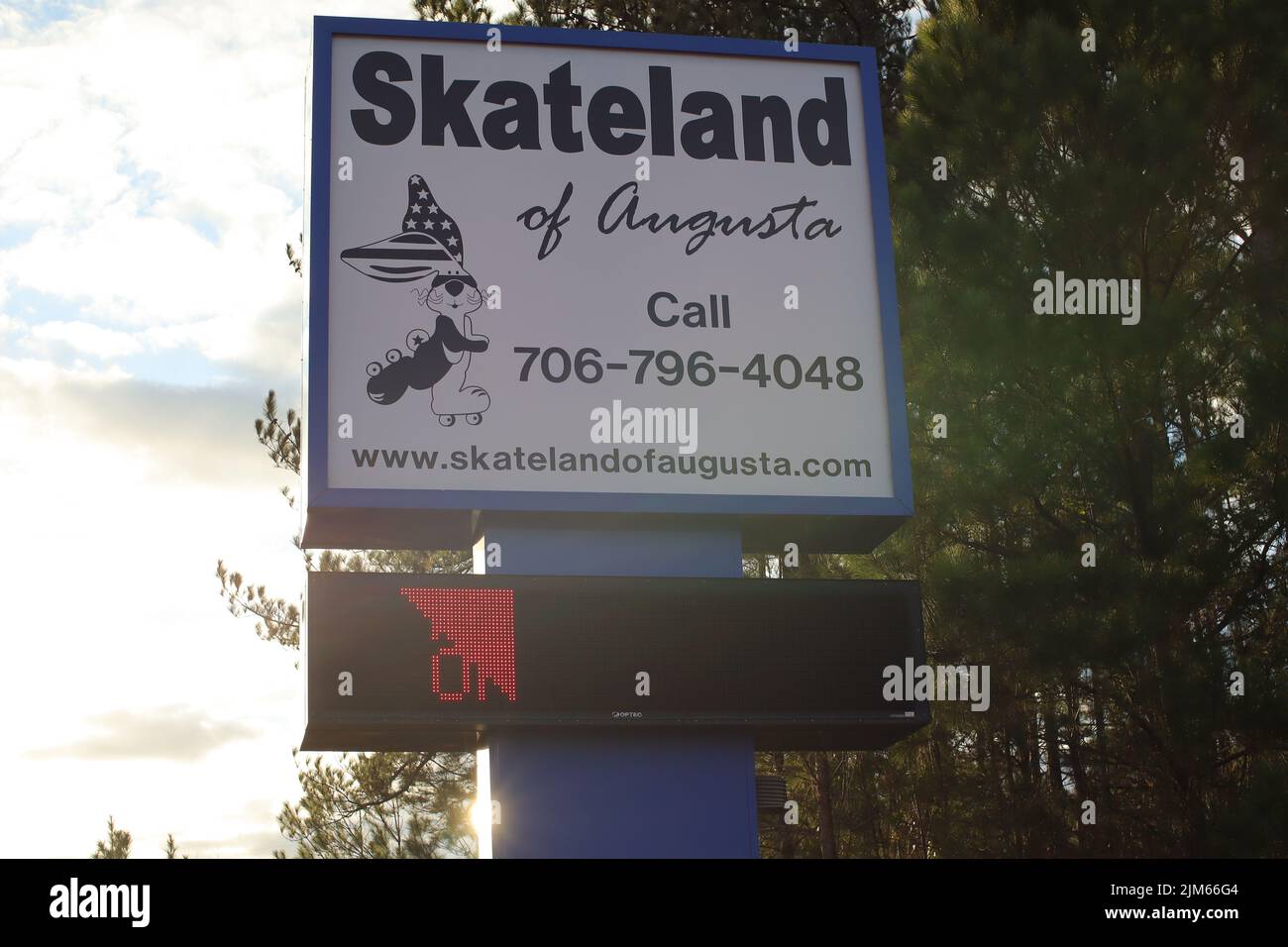 Augusta, Ga USA - 12 25 21: Vintage throw back Skateland Roller skate ...