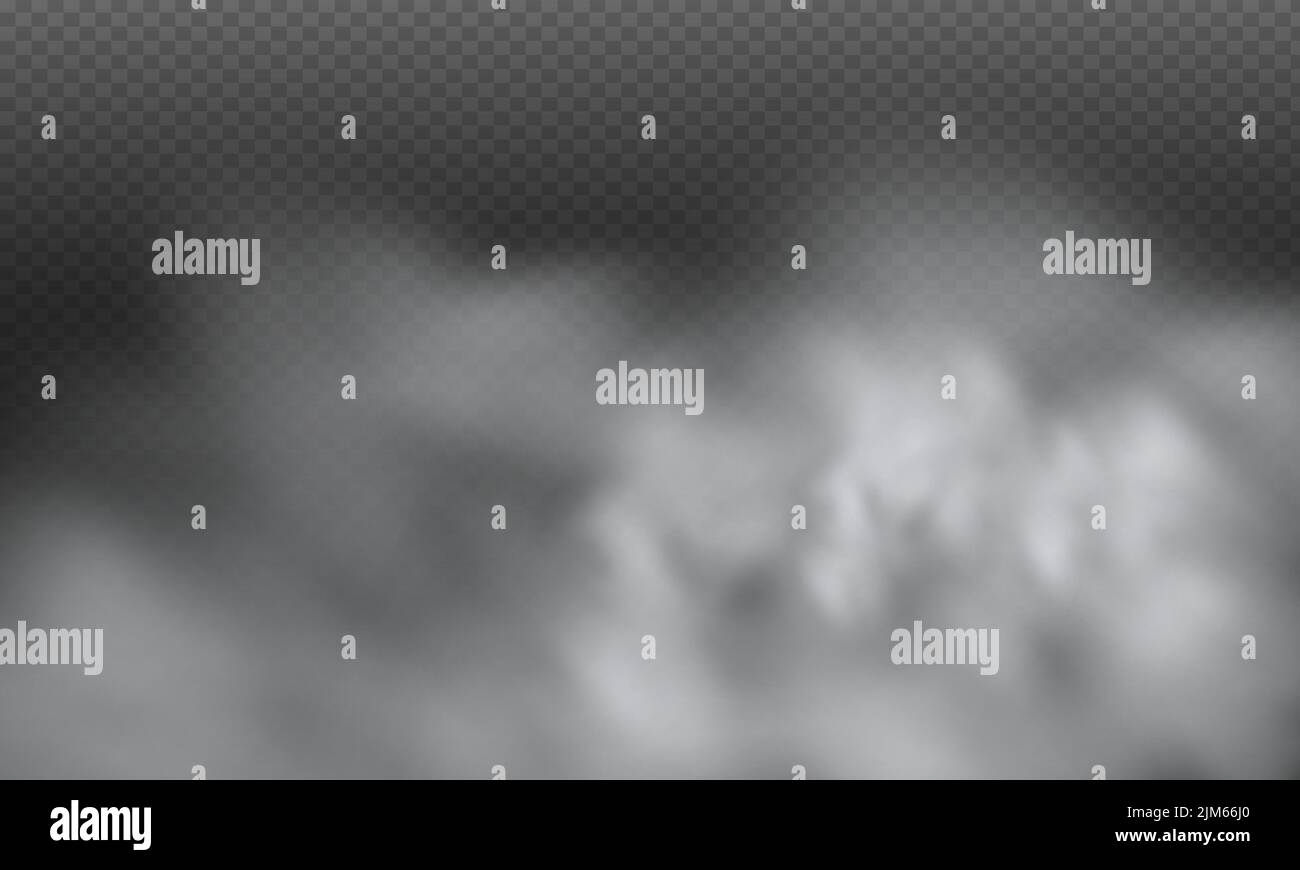Set of Cloudy sky or smog over the city.White vector cloudiness ,fog or ...