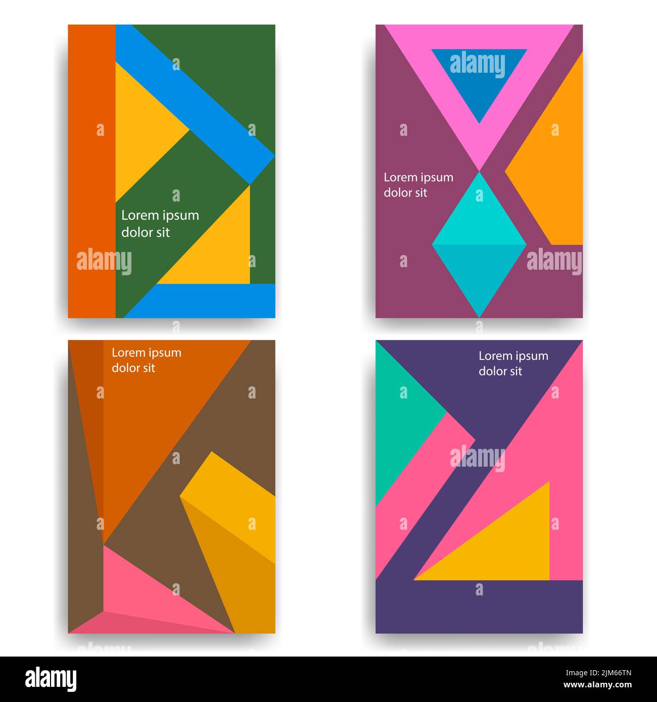 geometric art brochure cover set templates Stock Vector Image & Art - Alamy