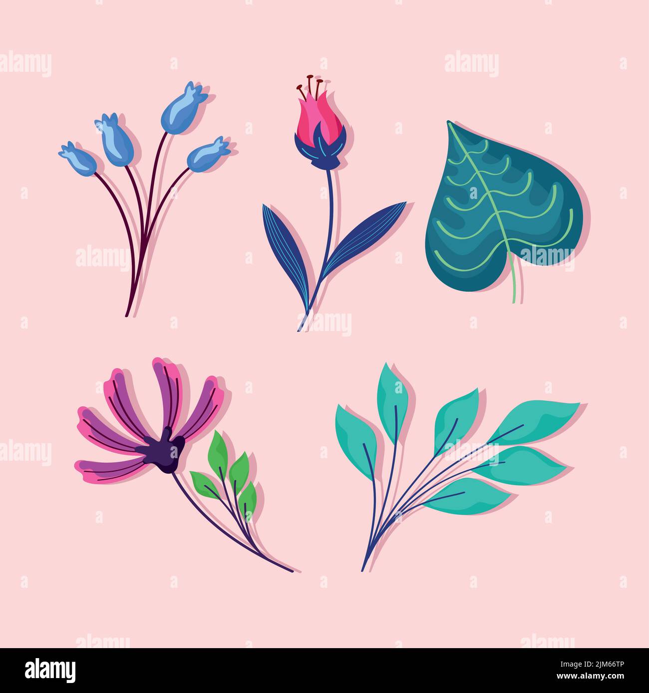 five flowers garden icons Stock Vector Image & Art - Alamy