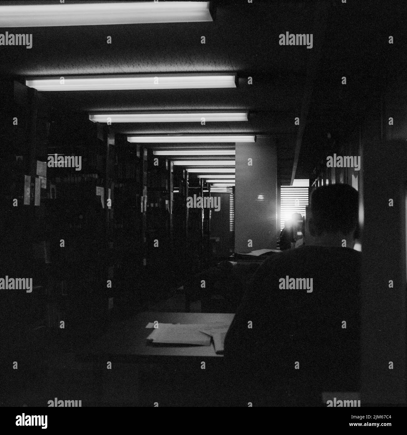 University study group library Black and White Stock Photos & Images ...