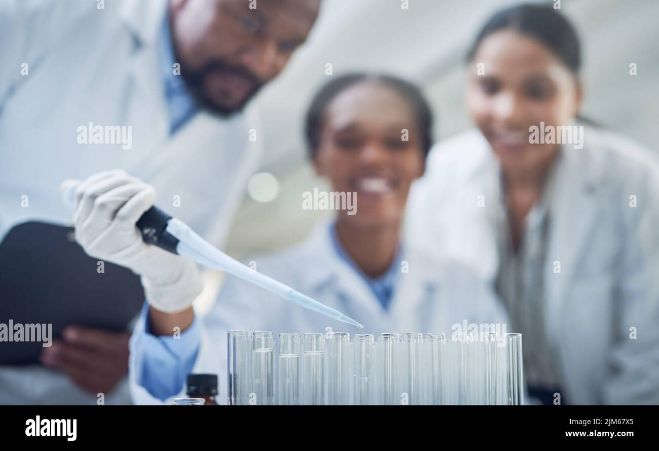 Action is the first step to finding a cure. a group of scientists ...