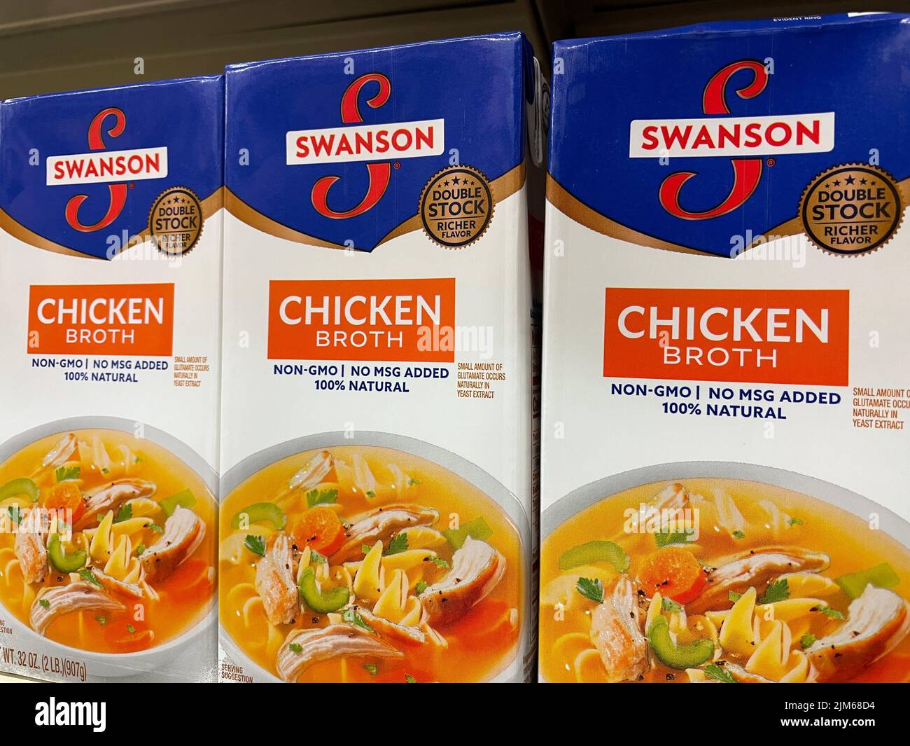 Augusta, Ga USA - 12 20 21: Swanson broth retail shelf side view ...