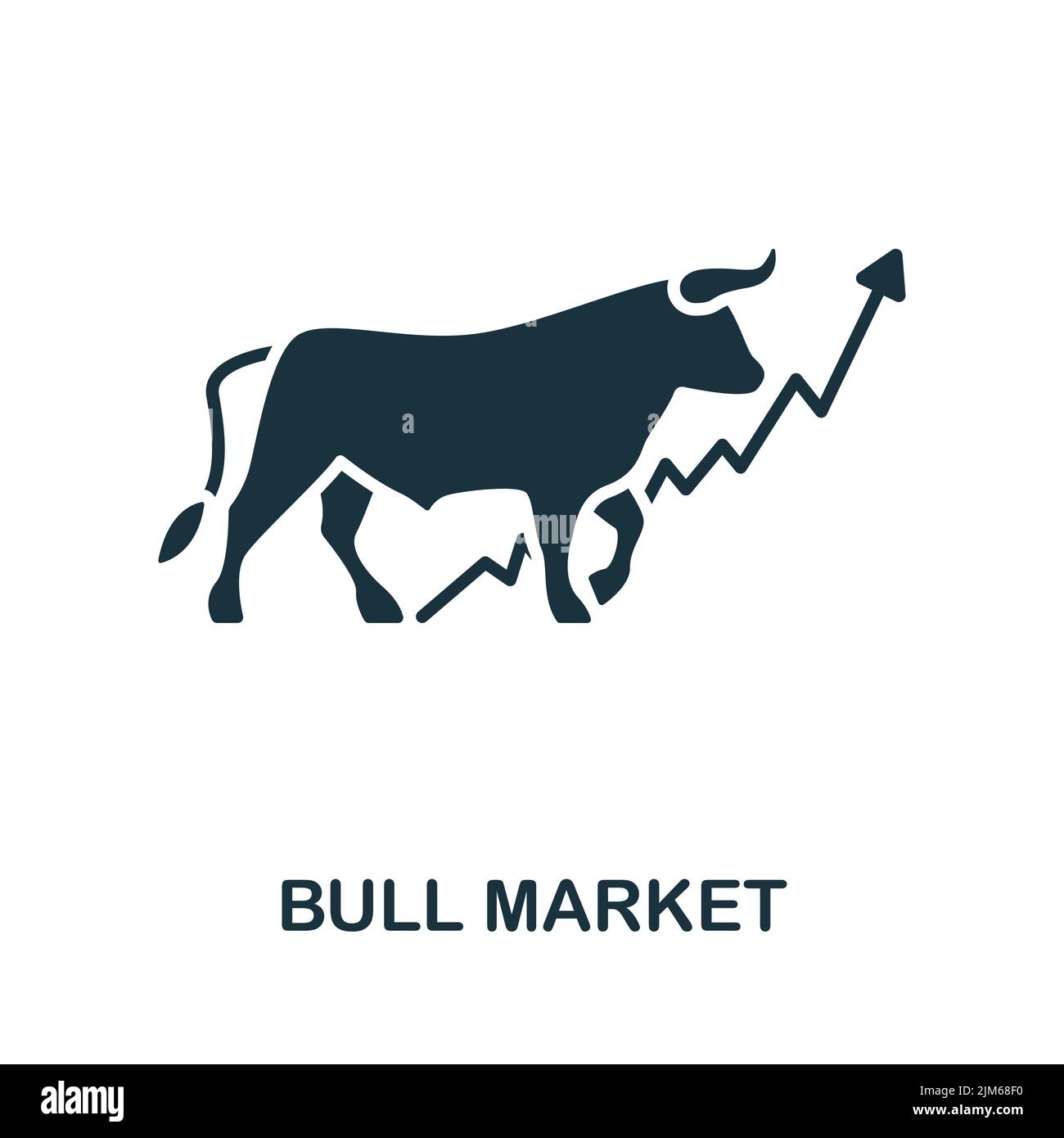 Bull Market icon. Monochrome simple line Stock Market icon for ...