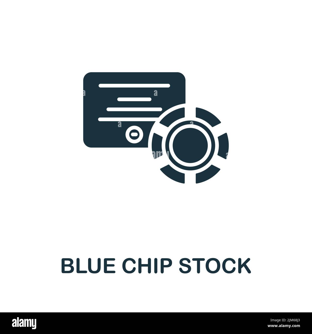 Blue Chip Stock icon. Monochrome simple line Stock Market icon for ...