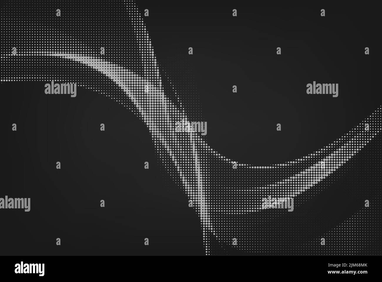 Abstract particle wave. Futuristic dotted wave. Vector technology ...