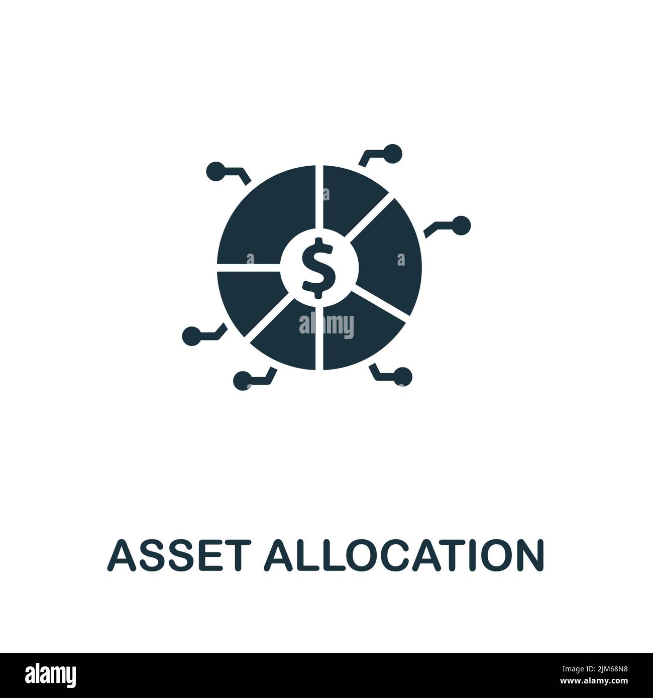 Asset Allocation Icon Monochrome Simple Line Stock Market Icon For Templates Web Design And