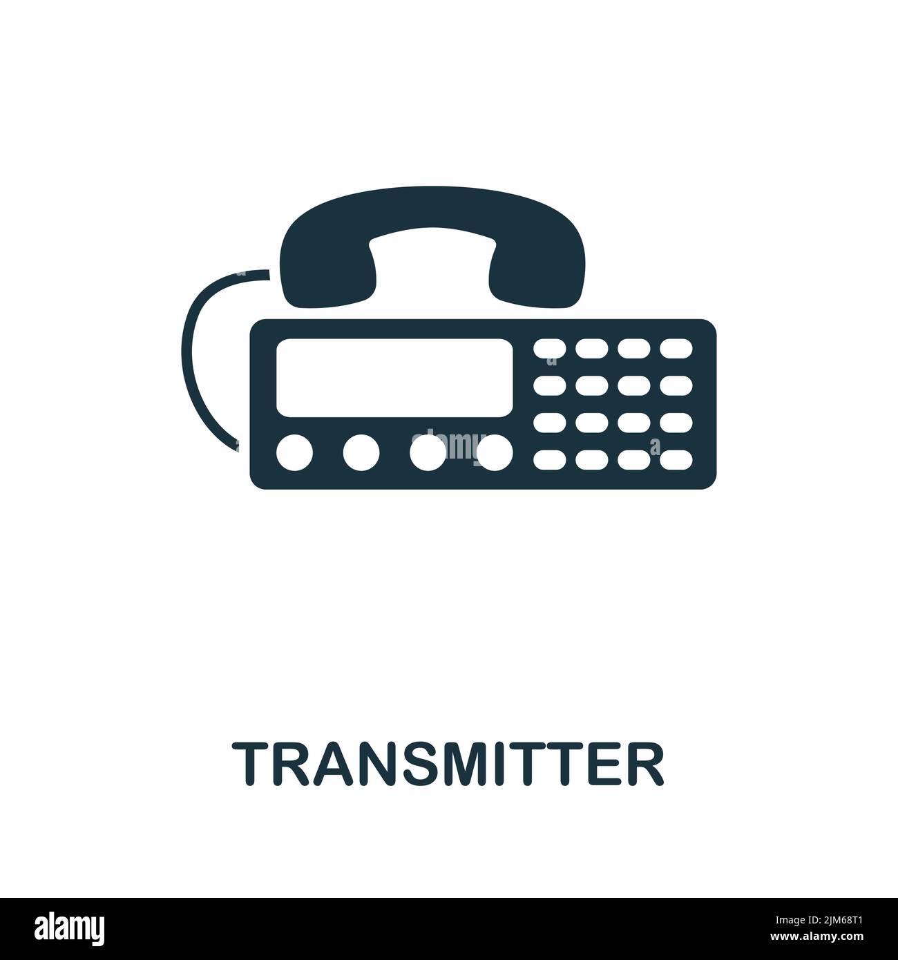 Transmitter icon. Monochrome simple line War icon for templates, web ...