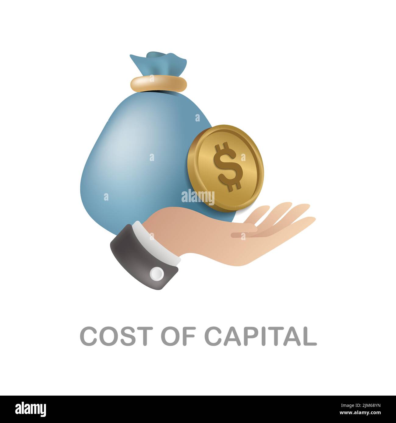 Cost Of Capital icon. 3d illustration from economic collection ...