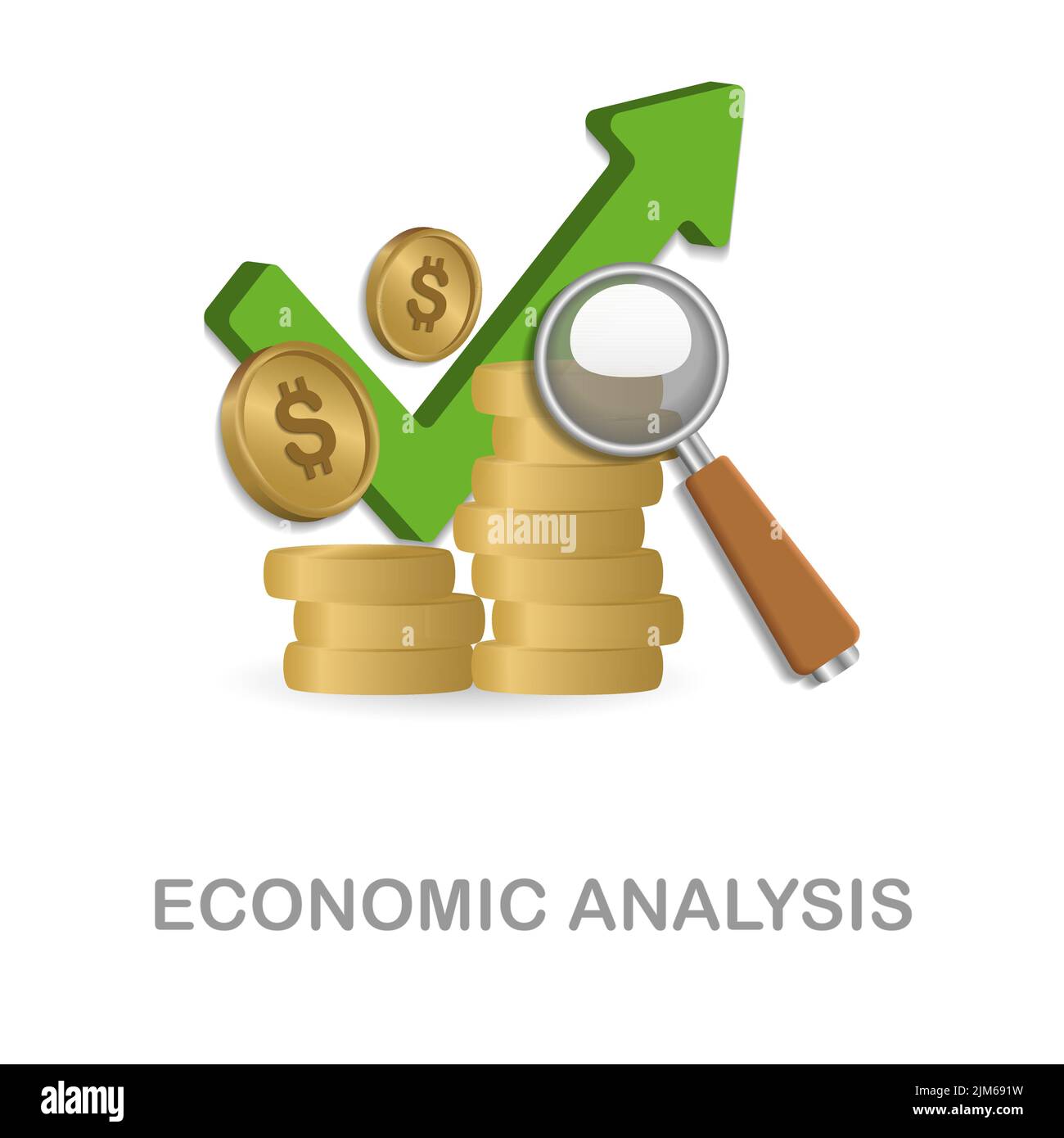 Economic Analysis icon. 3d illustration from economic collection ...