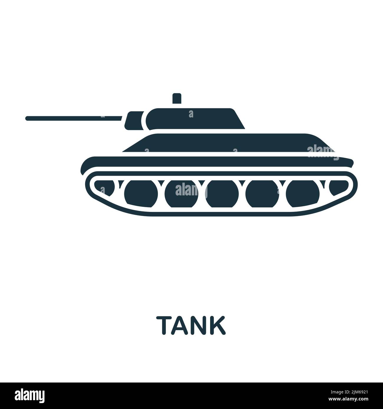 Tank icon. Monochrome simple line Weapon icon for templates, web design ...