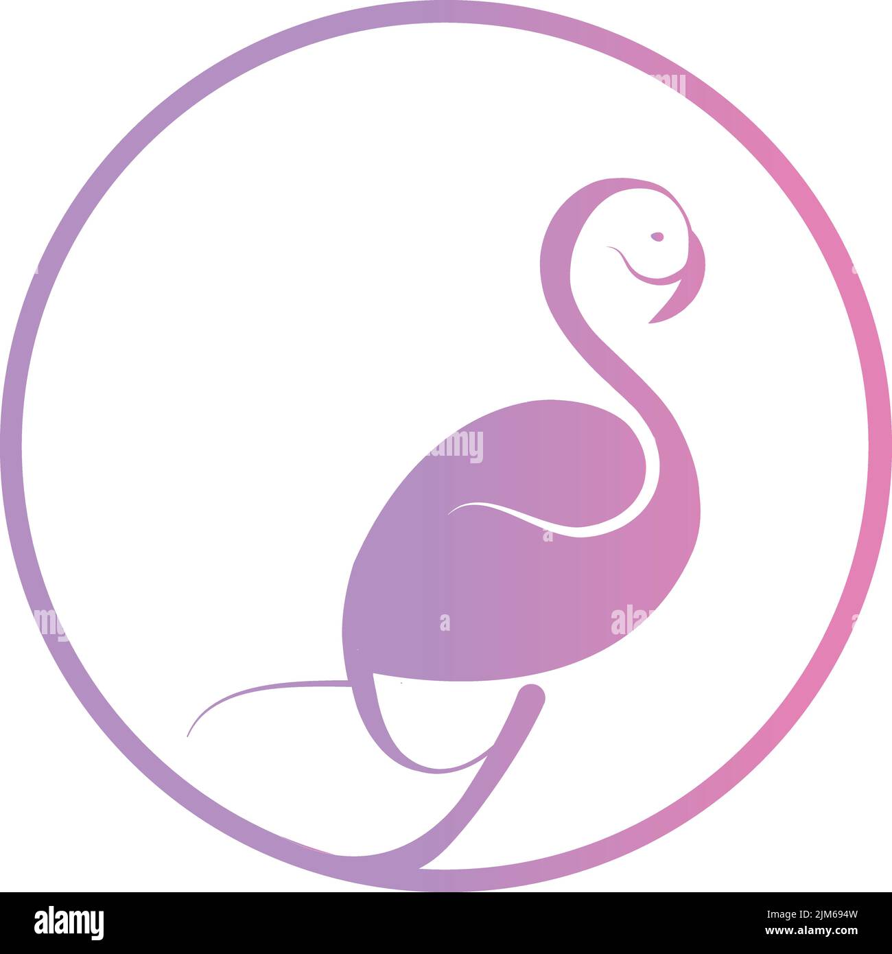 A round logo in a shape of a pink flamingo Stock Vector Image & Art - Alamy