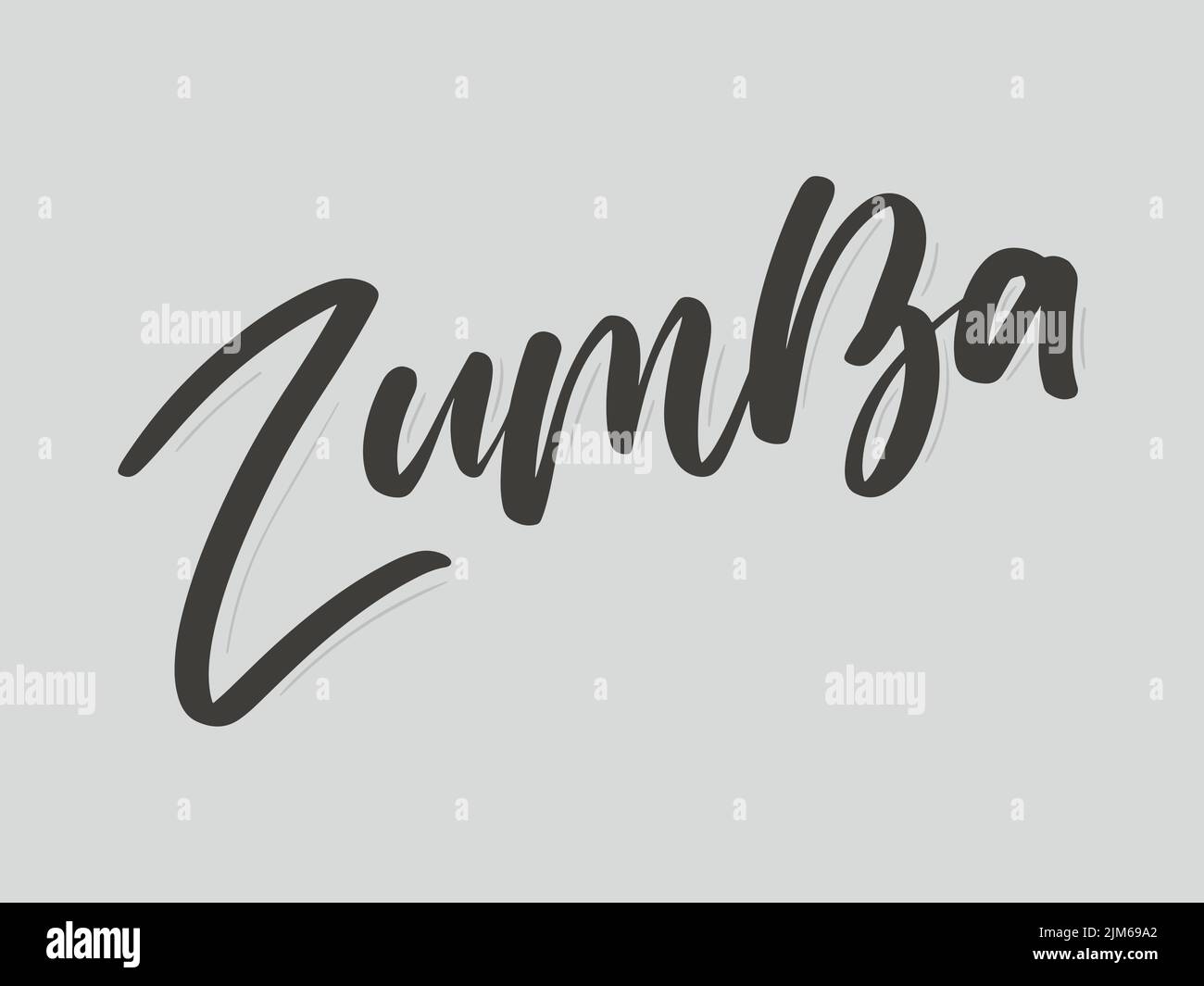 Zumba dance studio text. Calligraphy word banner design. Aerobic ...