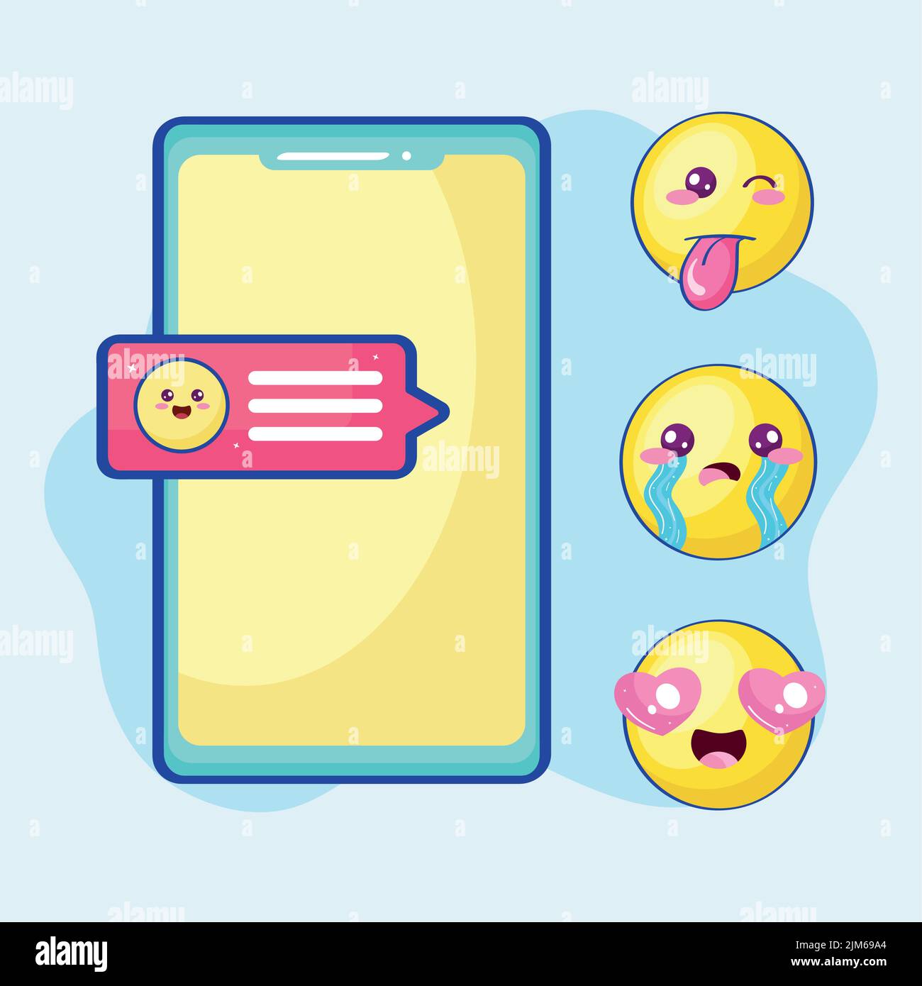 Social media icons and emojis Stock Vector Images - Alamy