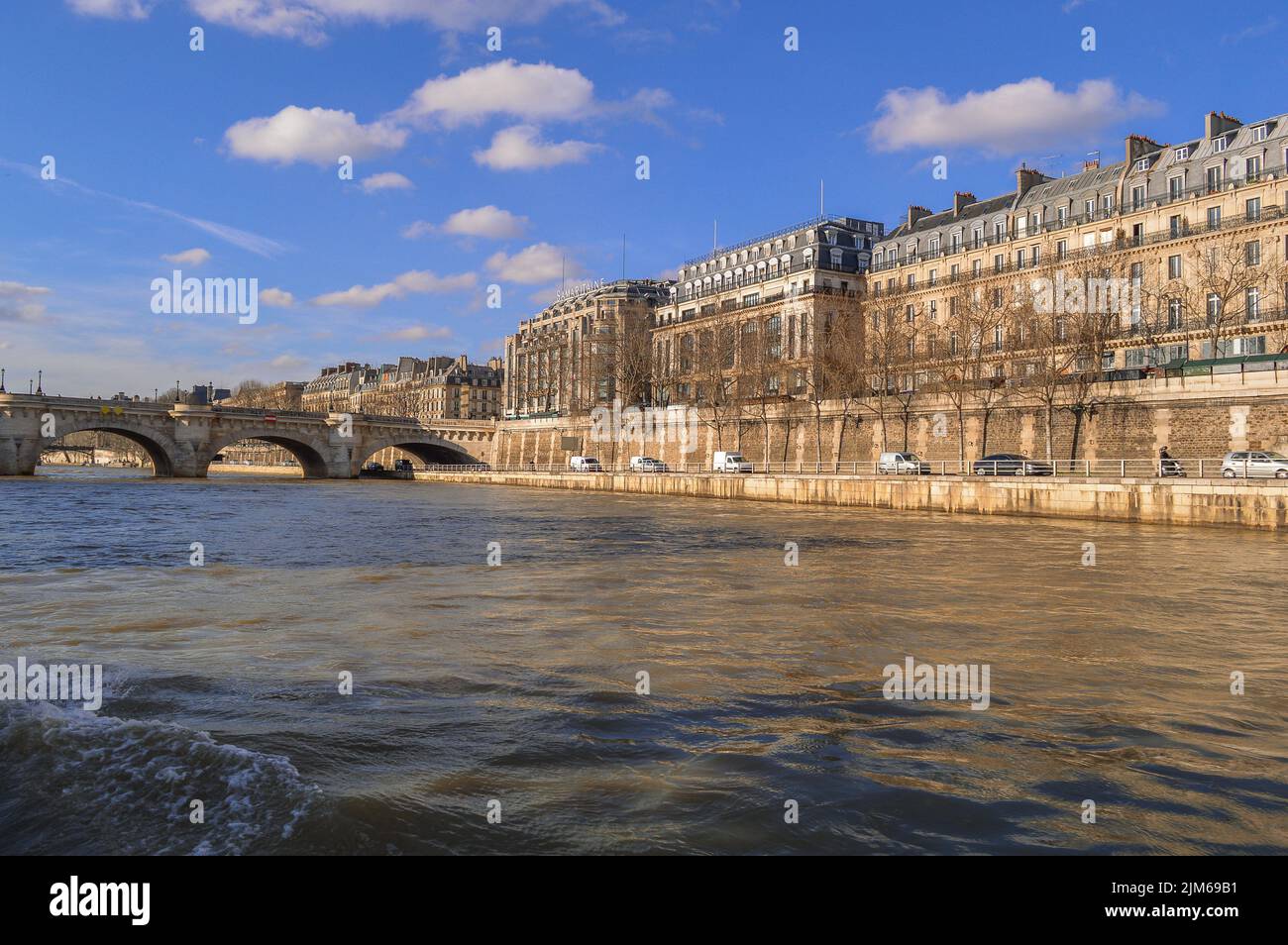 The Seine is a 777-kilometre-long river in northern France Stock Photo ...