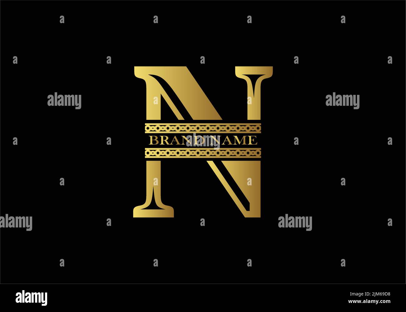 Abstract letter N logo design, Gold, beauty industry, and fashion logo ...