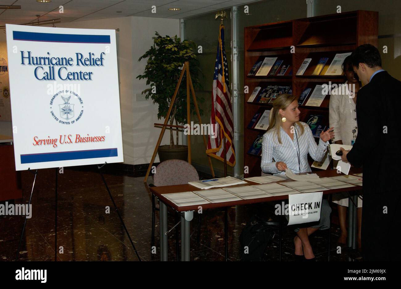 Office of the Secretary - Site Visit Hurricane Relief Call Center Stock ...