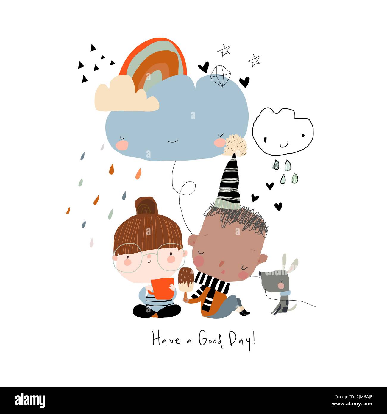 Happy girl holding autumn Cut Out Stock Images & Pictures - Alamy