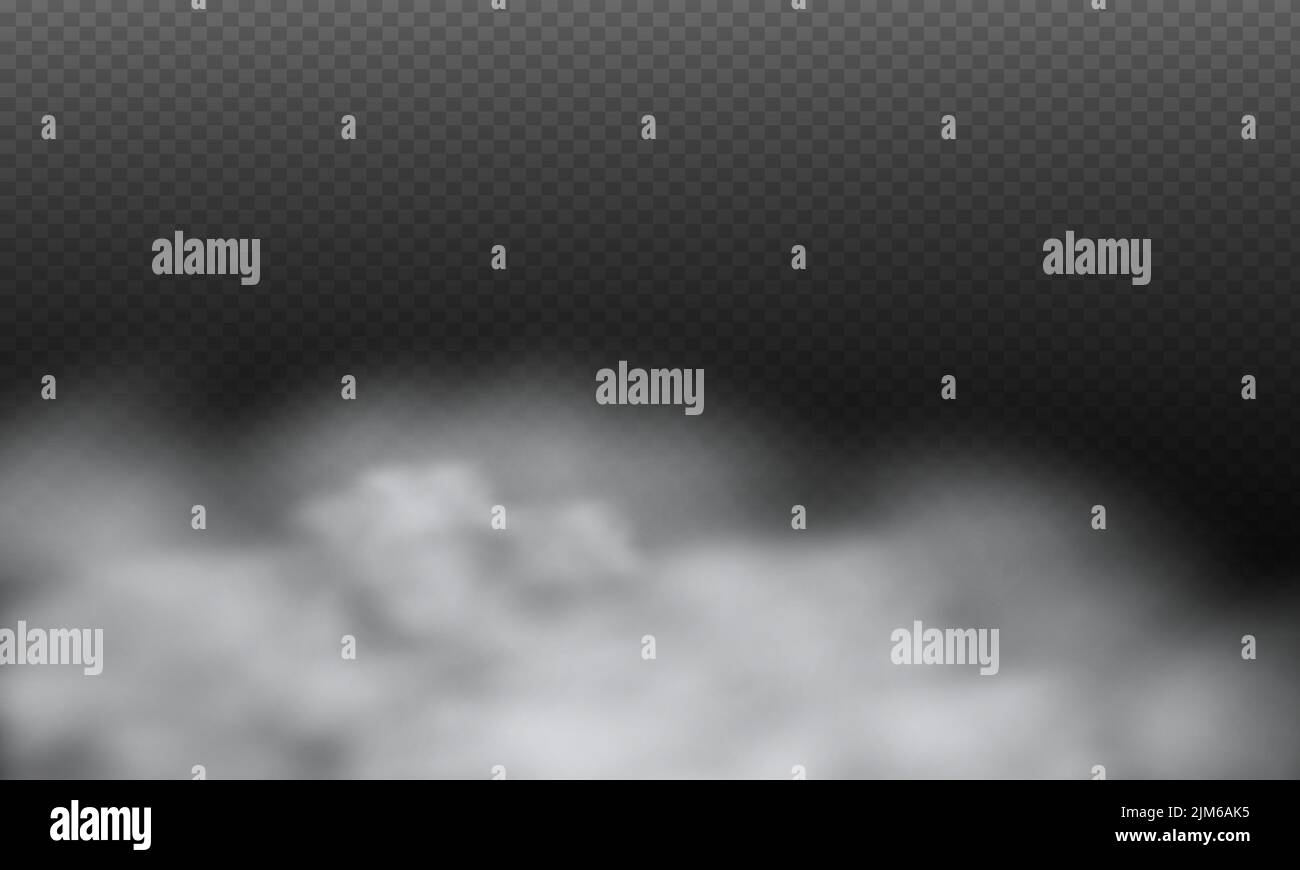 Set of Cloudy sky or smog over the city.White vector cloudiness ,fog or ...