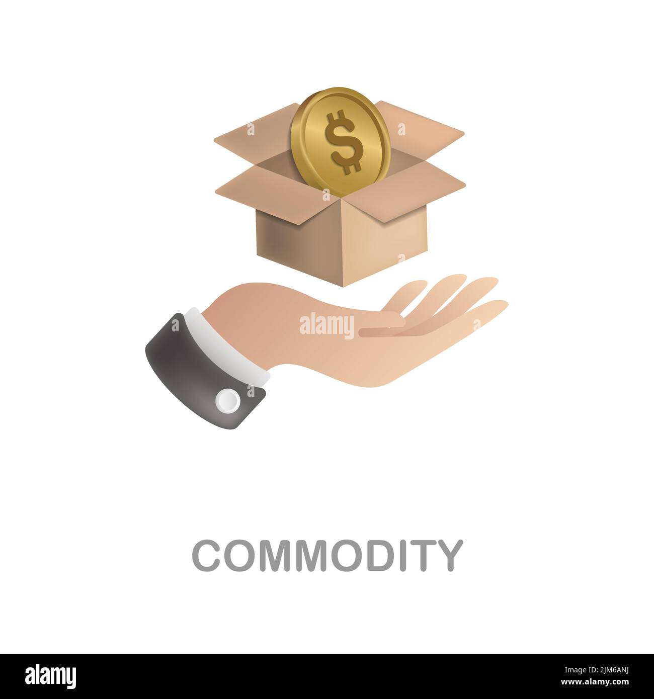 Commodity icon. 3d illustration from economic collection. Creative ...