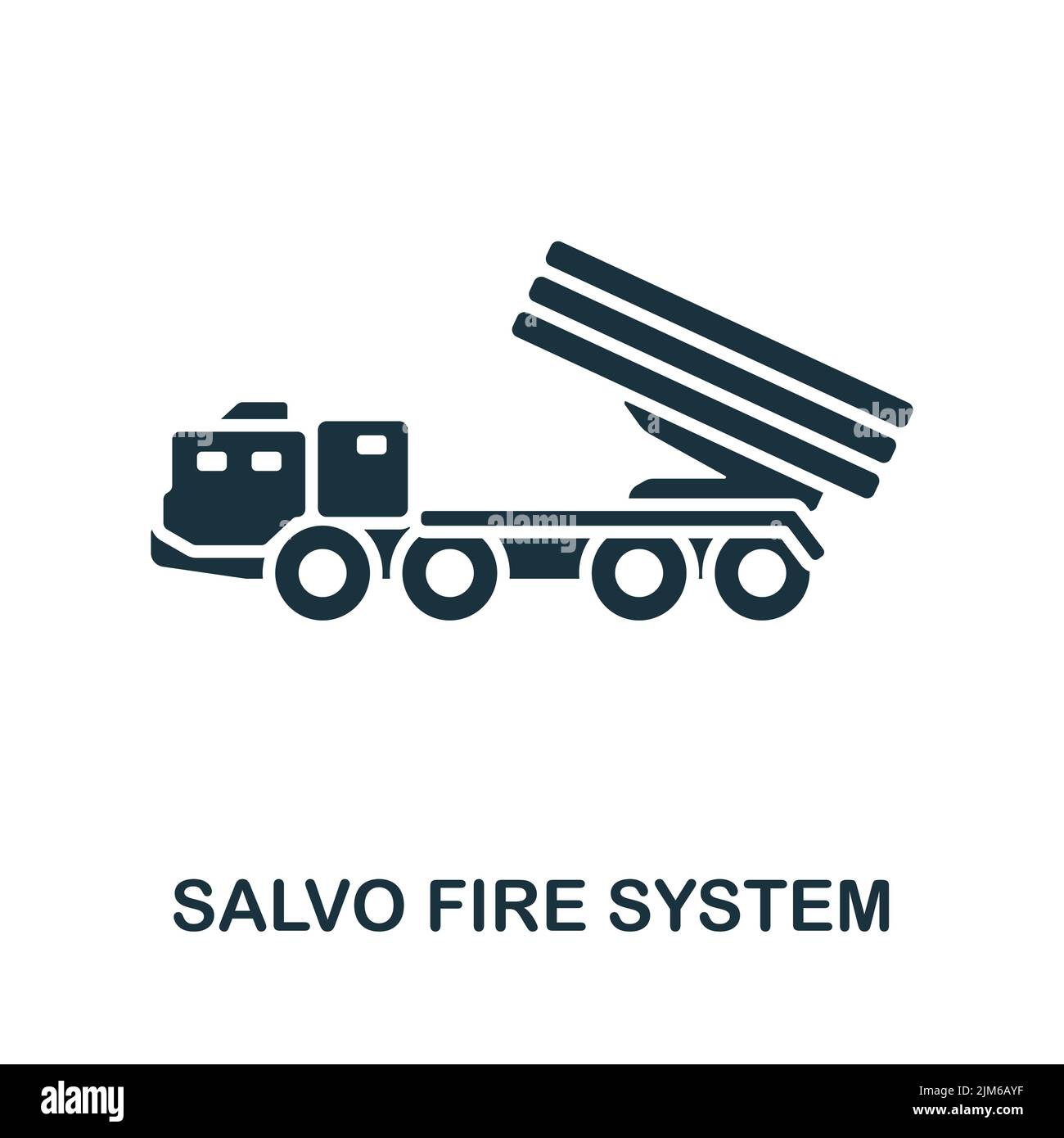 Salvo Fire System icon. Monochrome simple line Weapon icon for ...