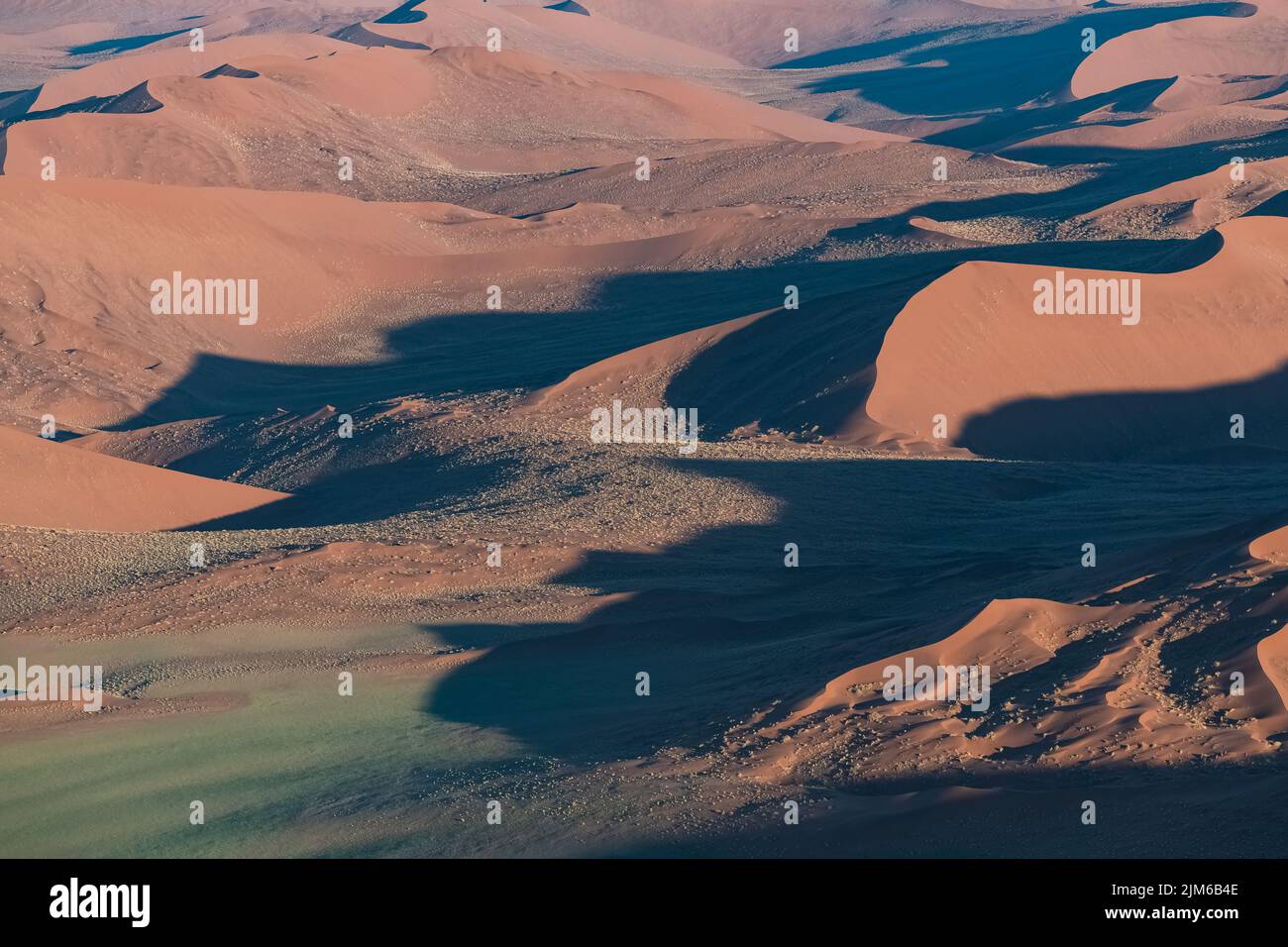 Namibia, aerial view of the Namib desert, wild landscape, panorama in rain season Stock Photo ...