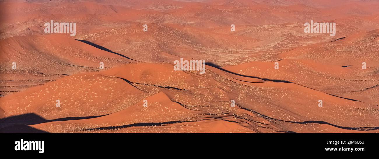 Namibia, aerial view of the Namib desert, wild landscape, panorama in rain season Stock Photo ...