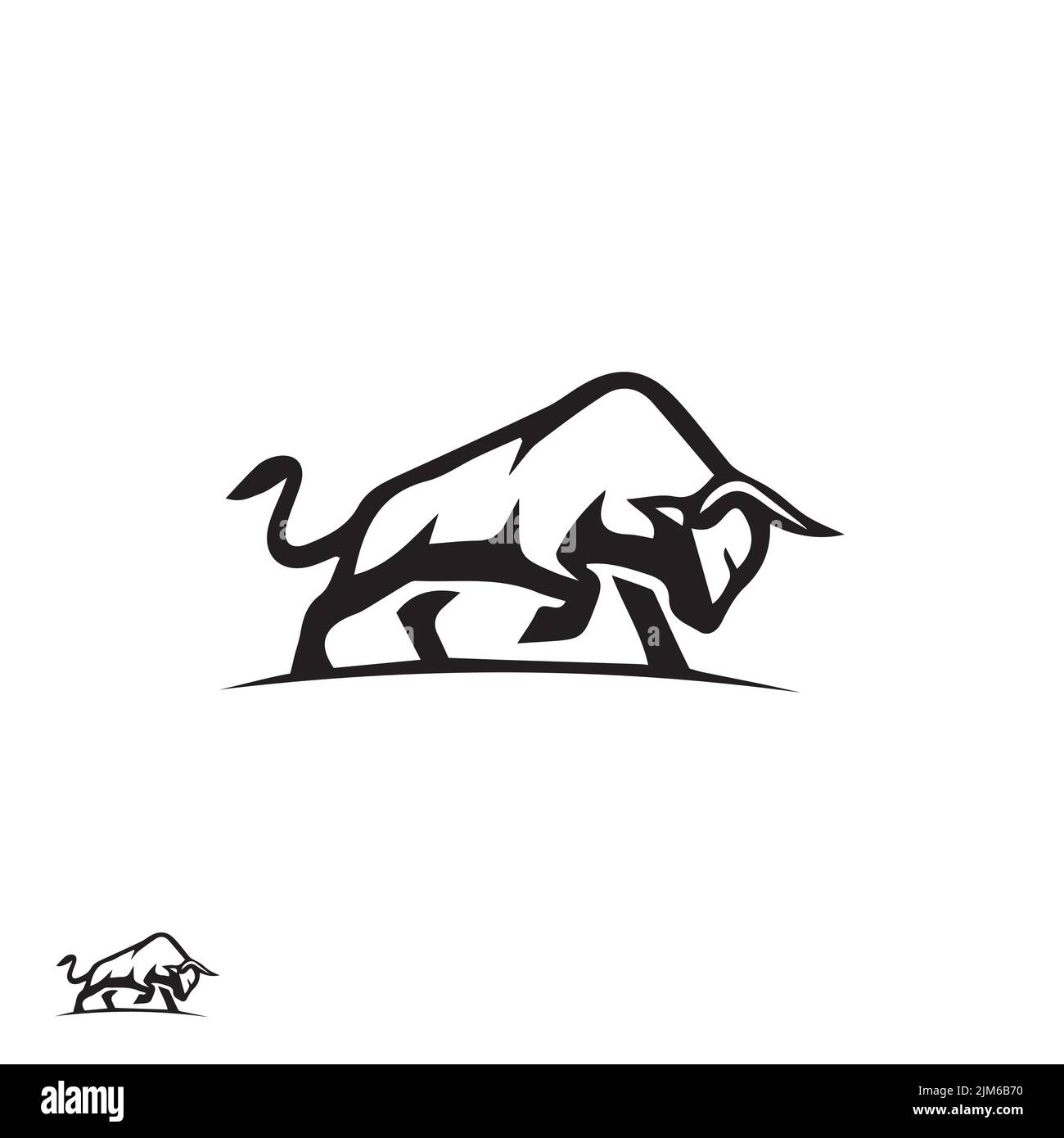 Black bull running Stock Vector Images - Alamy