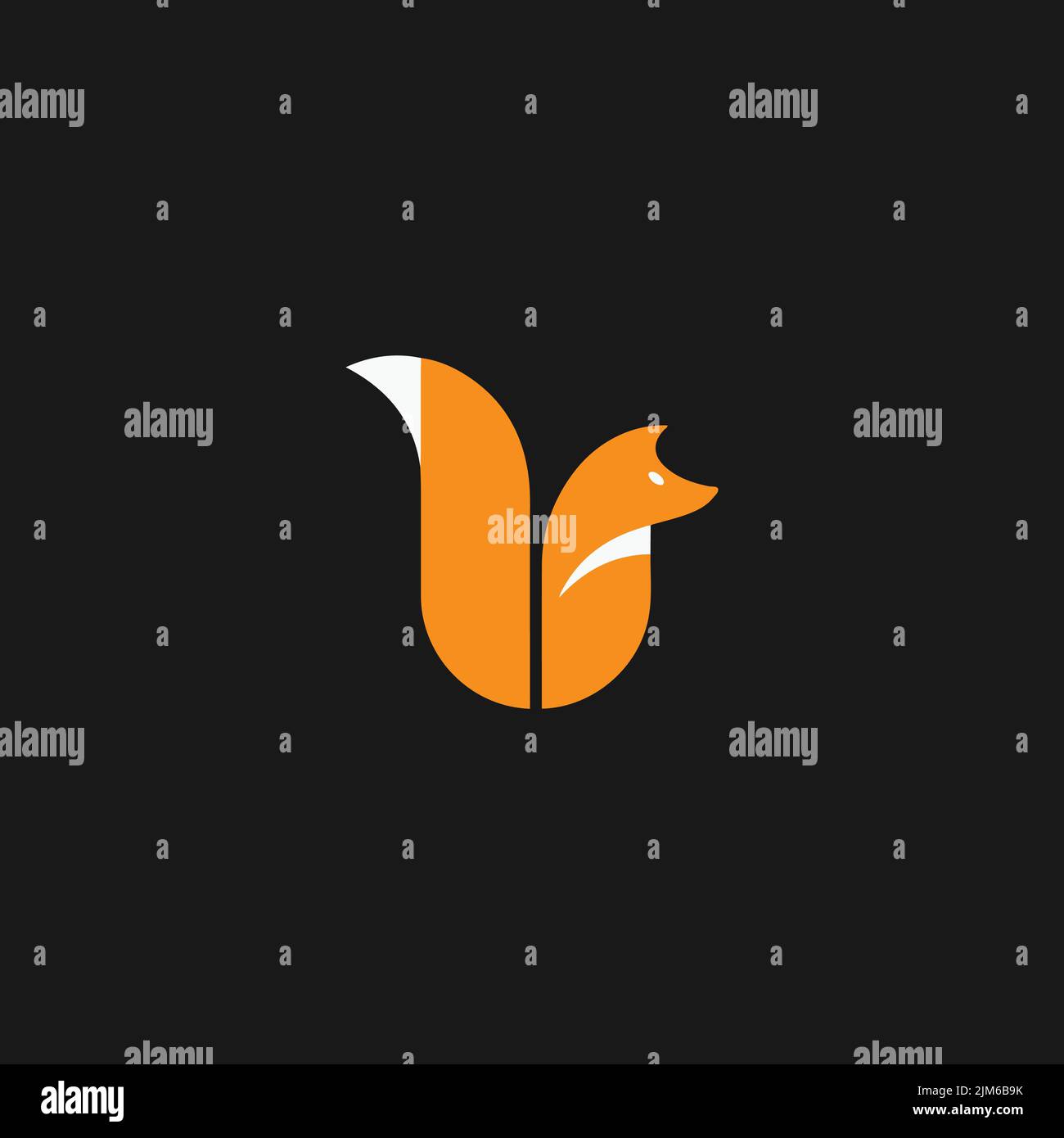 A creative orange fox logo design Stock Vector Image & Art - Alamy