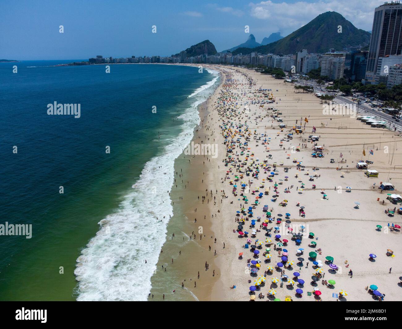 An aerial view of the beach of Copacabana Stock Photo - Alamy