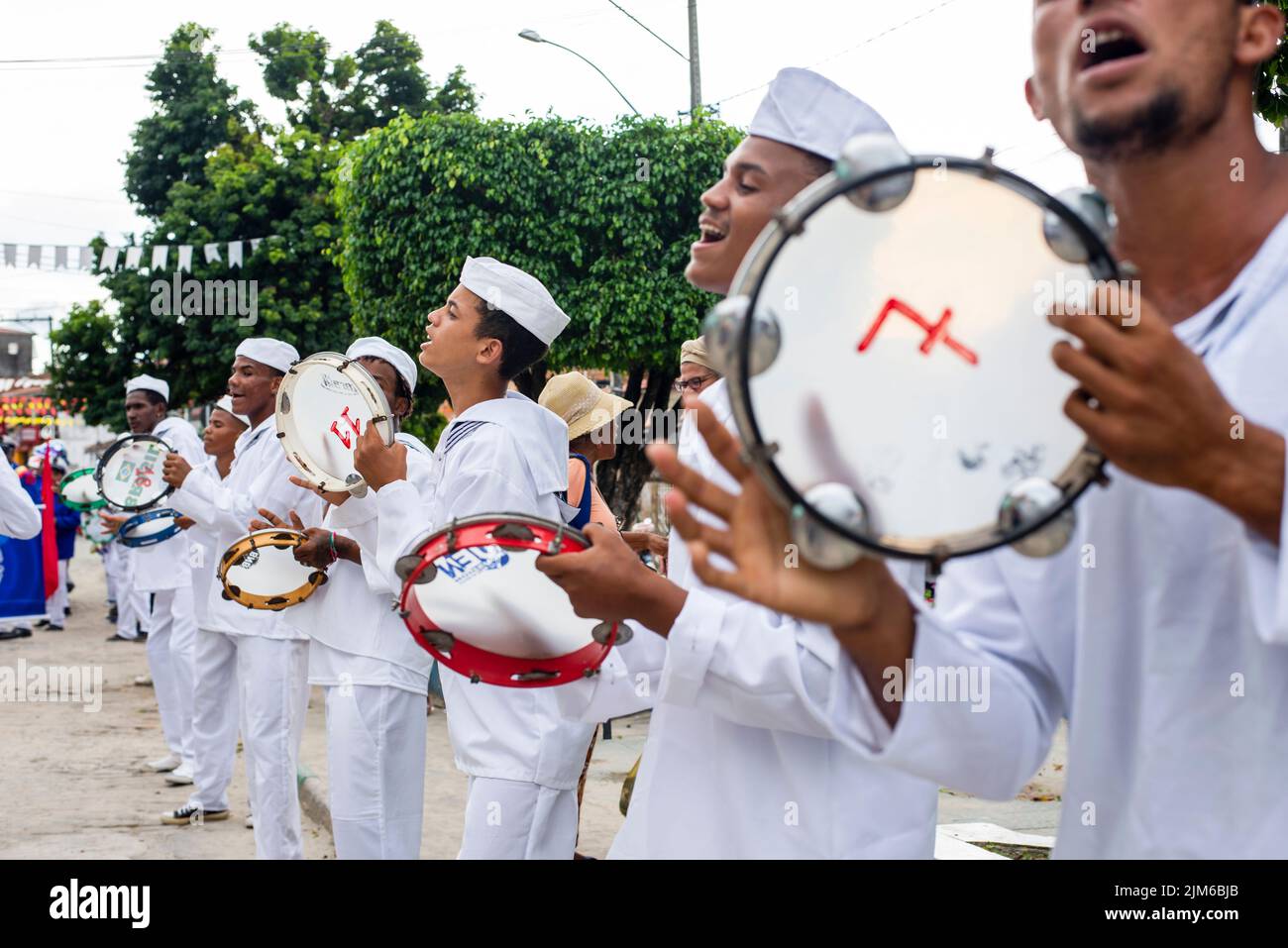 Saubara, Bahia, Brazil - August 03, 2019: Men, women and children ...