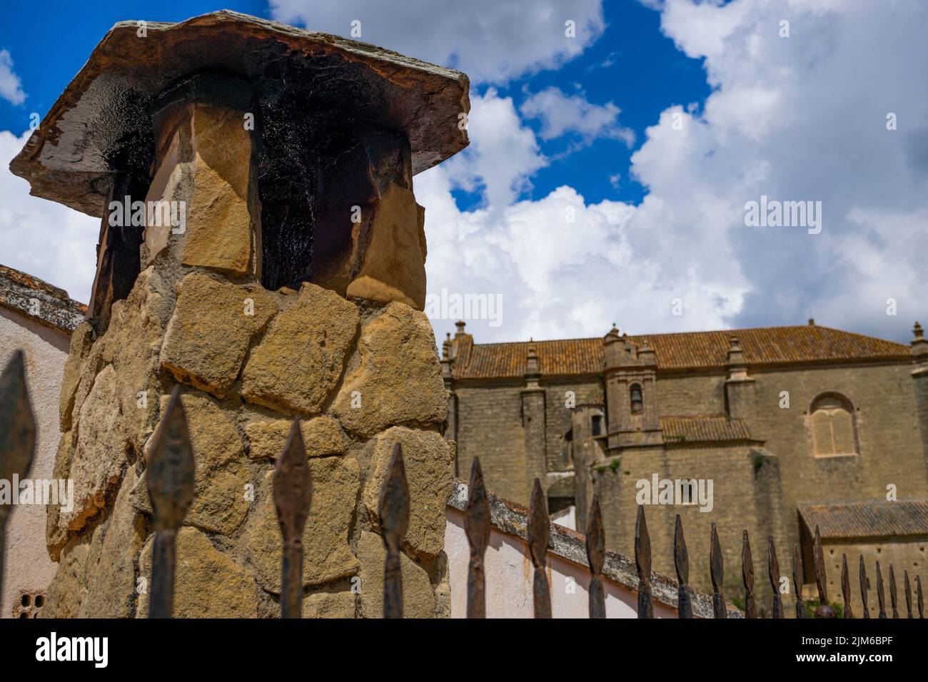 27,04,2022 ronda,malaga,spain closeup of a typical chimney with the ...