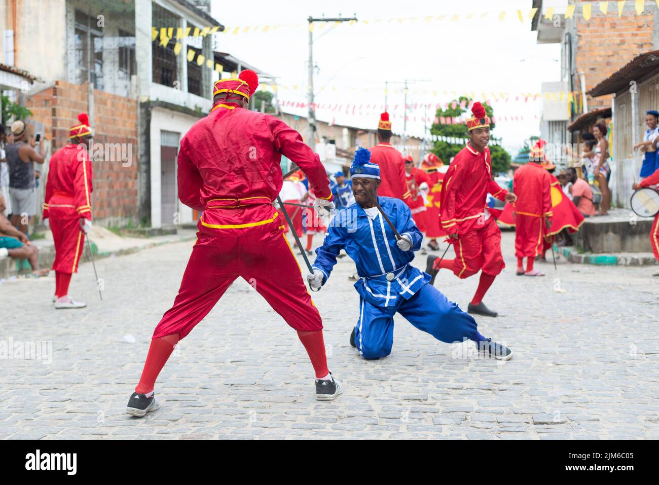 Saubara, Bahia, Brazil - August 03, 2019: Men, women and children ...