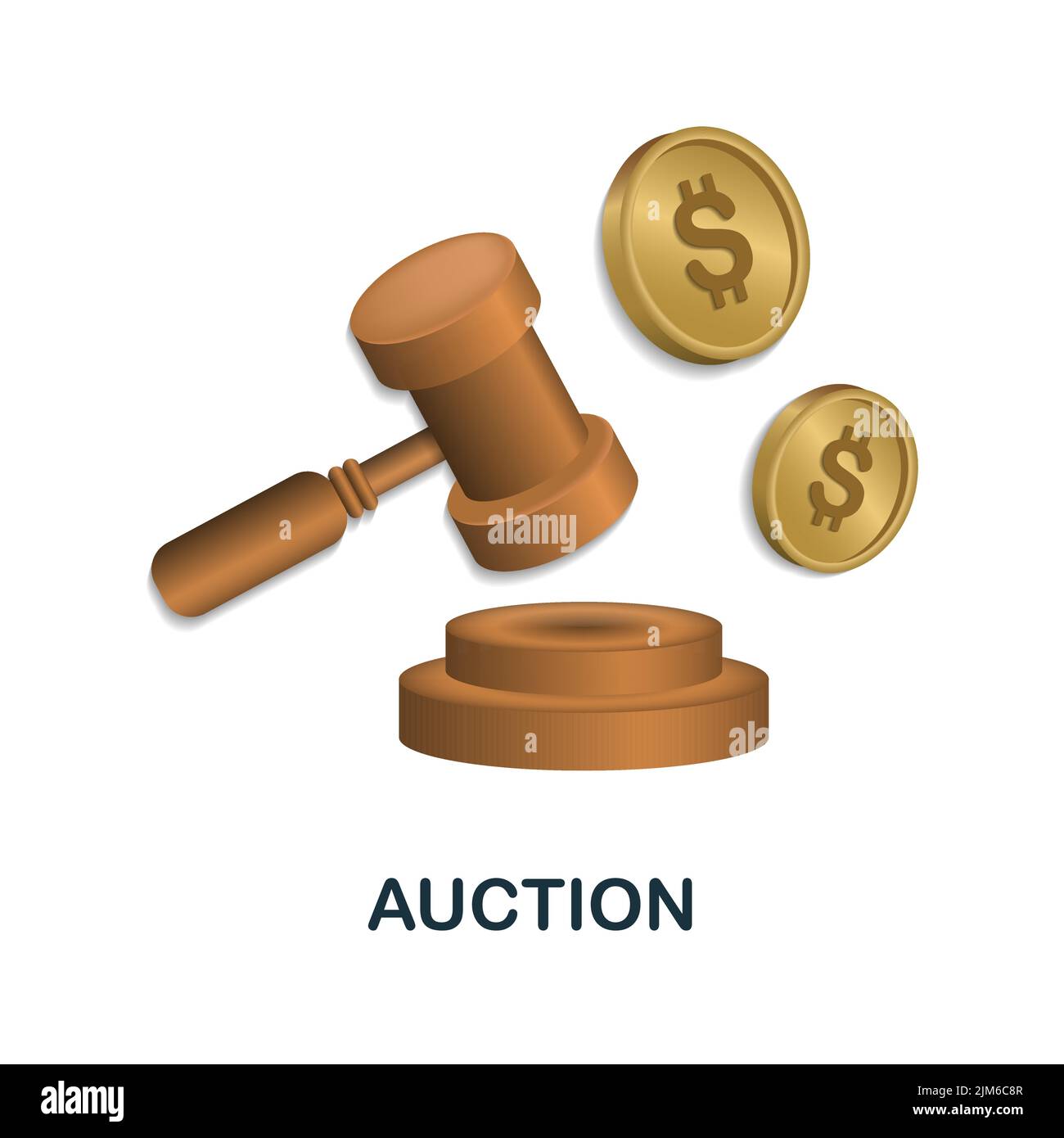Auction icon. 3d illustration from e-commerce collection. Creative ...