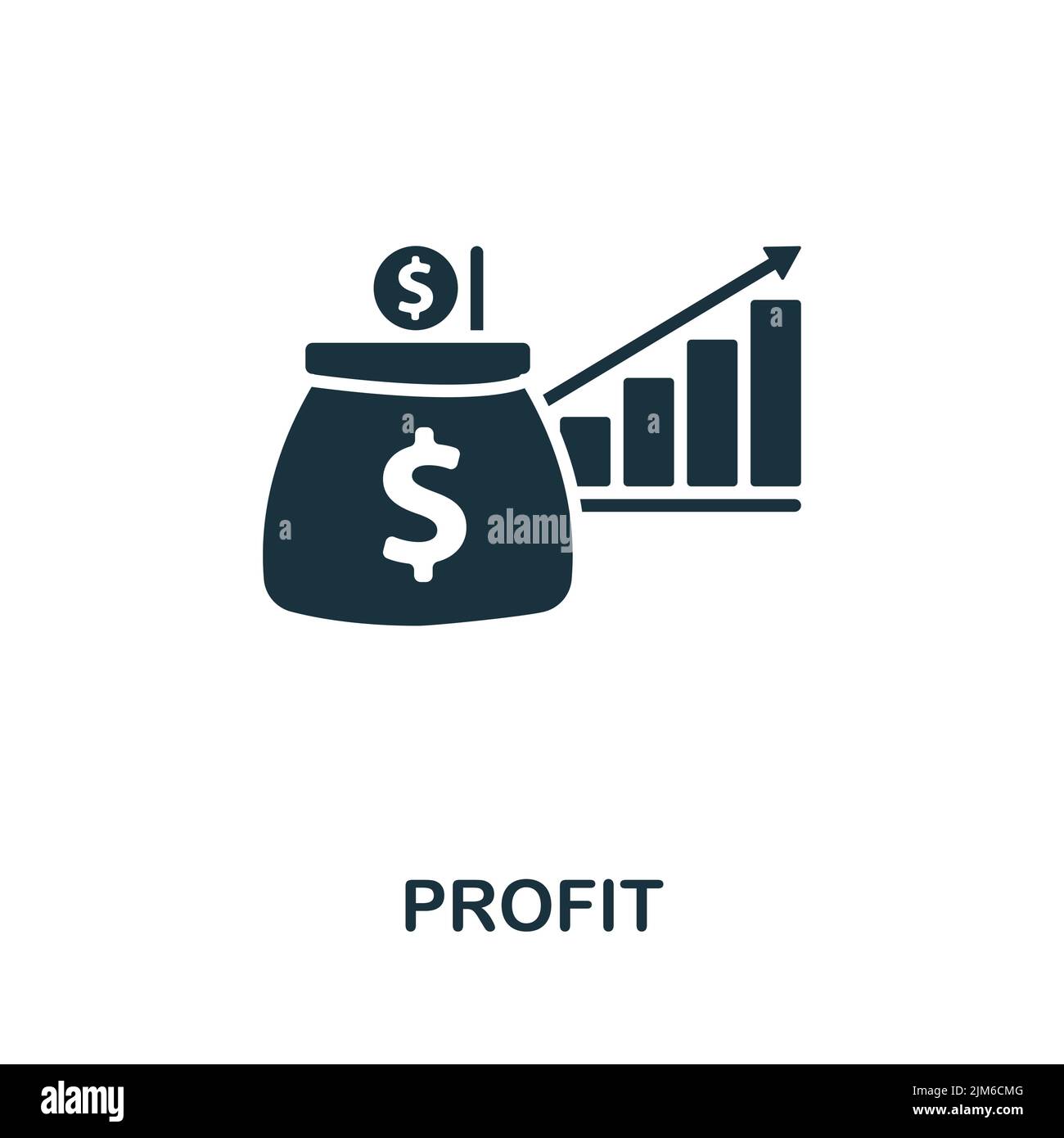 Profit icon. Monochrome simple line Stock Market icon for templates ...